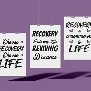 Inspirational Recovery and Sobriety SVG Bundle Digital - Etsy