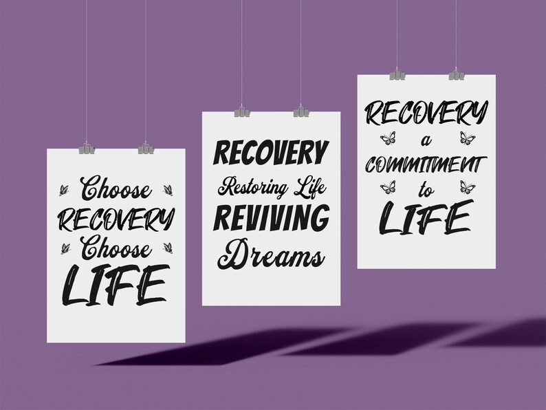 Inspirational Recovery and Sobriety SVG Bundle Digital - Etsy