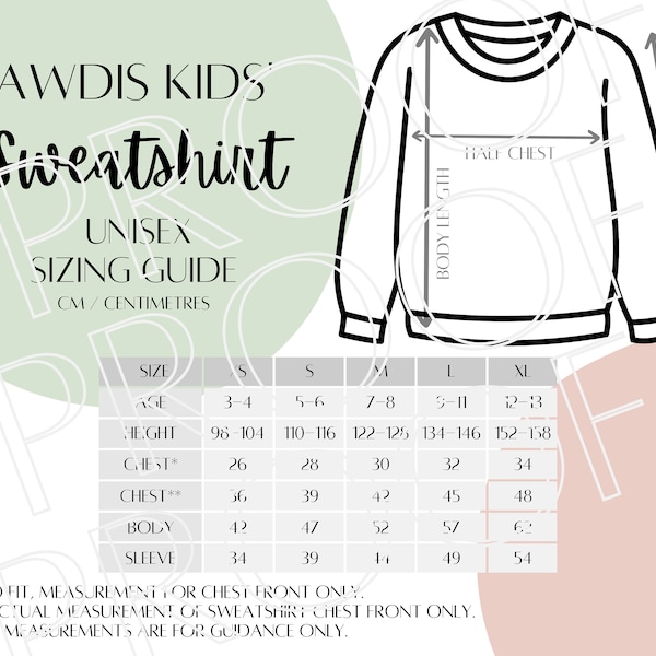Awdis Sweater Chart - Etsy