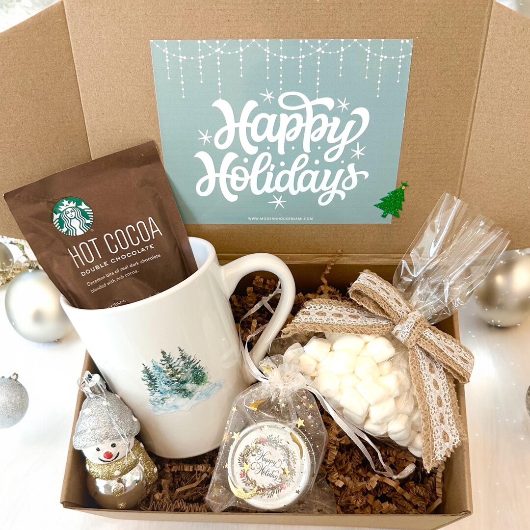 Winter Holiday Hug in a Mug Gift Box Small | Hot Cocoa & Marshmallows ...