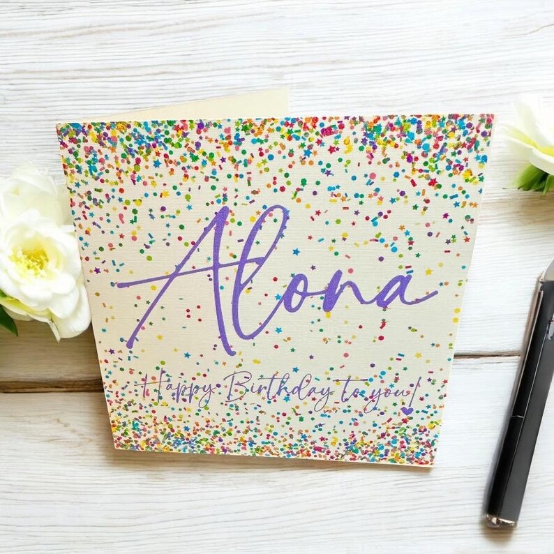 Custom Happy Birthday Card | Personalized Greeting Card Sprinkles ...