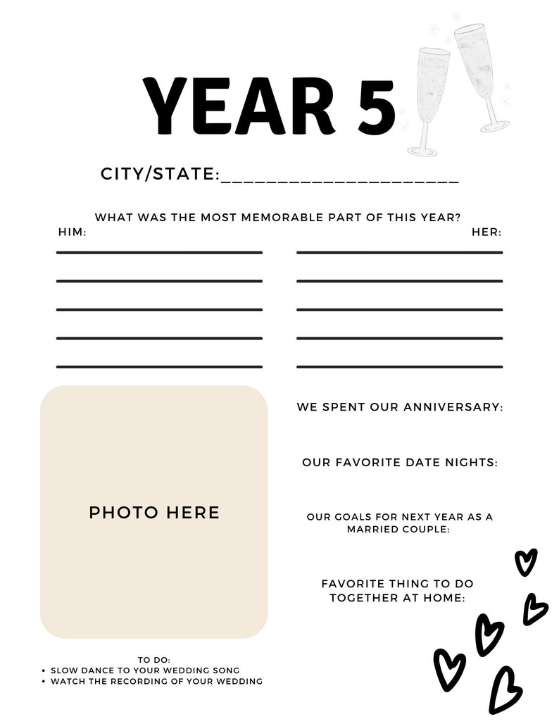 Anniversary Marriage Journal, Yearly Marriage Check-in, Marriage ...