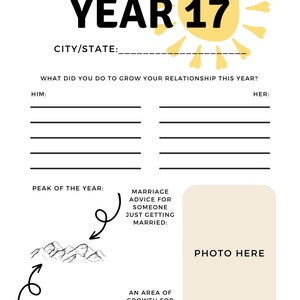 Anniversary Marriage Journal, Yearly Marriage Check-in, Marriage ...