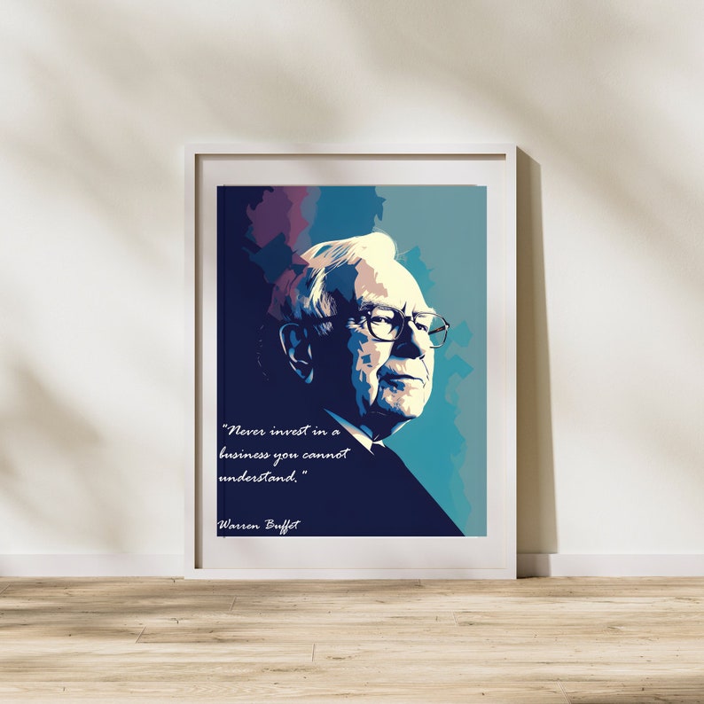 Warren Buffet Print, Warren Buffet Poster, Stock Market Poster ...