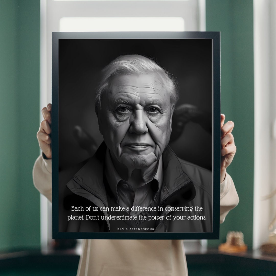 Sir David Attenborough: Nature's Iconic Storyteller Portrait - Etsy
