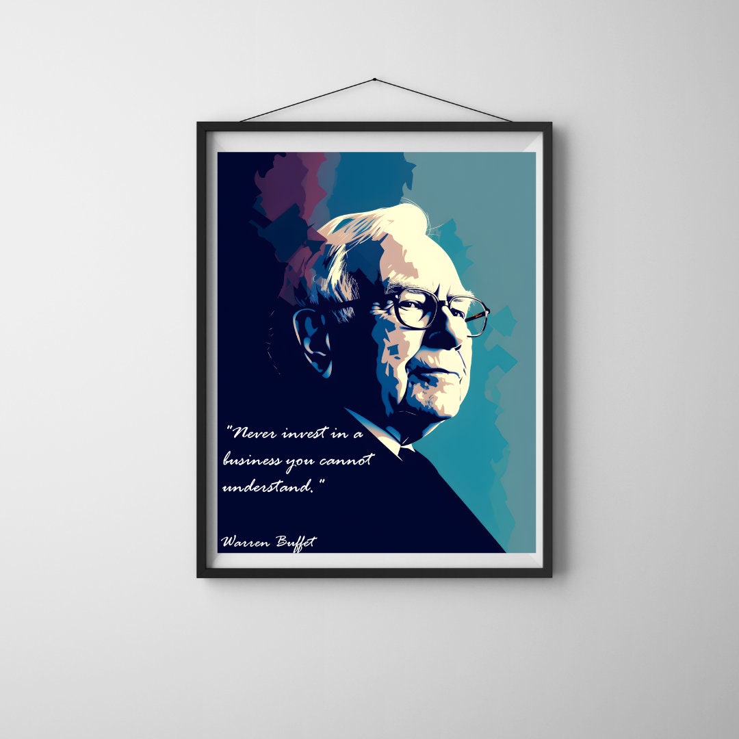 Warren Buffet Print, Warren Buffet Poster, Stock Market Poster ...