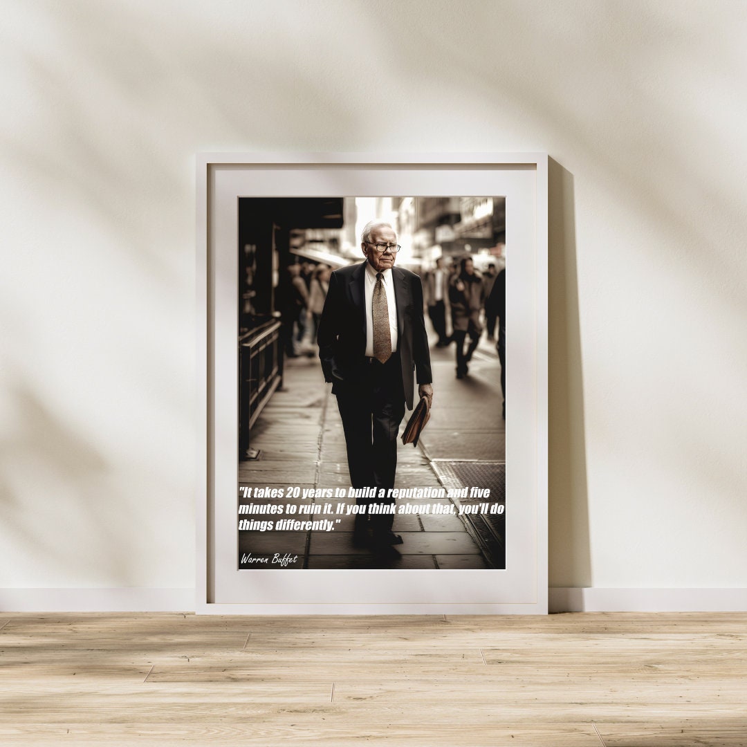 Warren Buffet Print, Warren Buffet Poster, Stock Market Poster ...