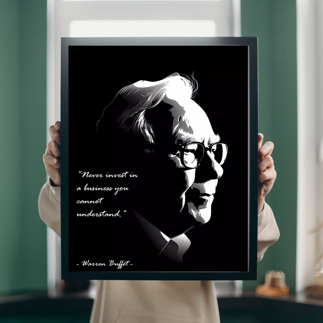 Warren Buffet Print, Warren Buffet Poster, Stock Market Poster ...