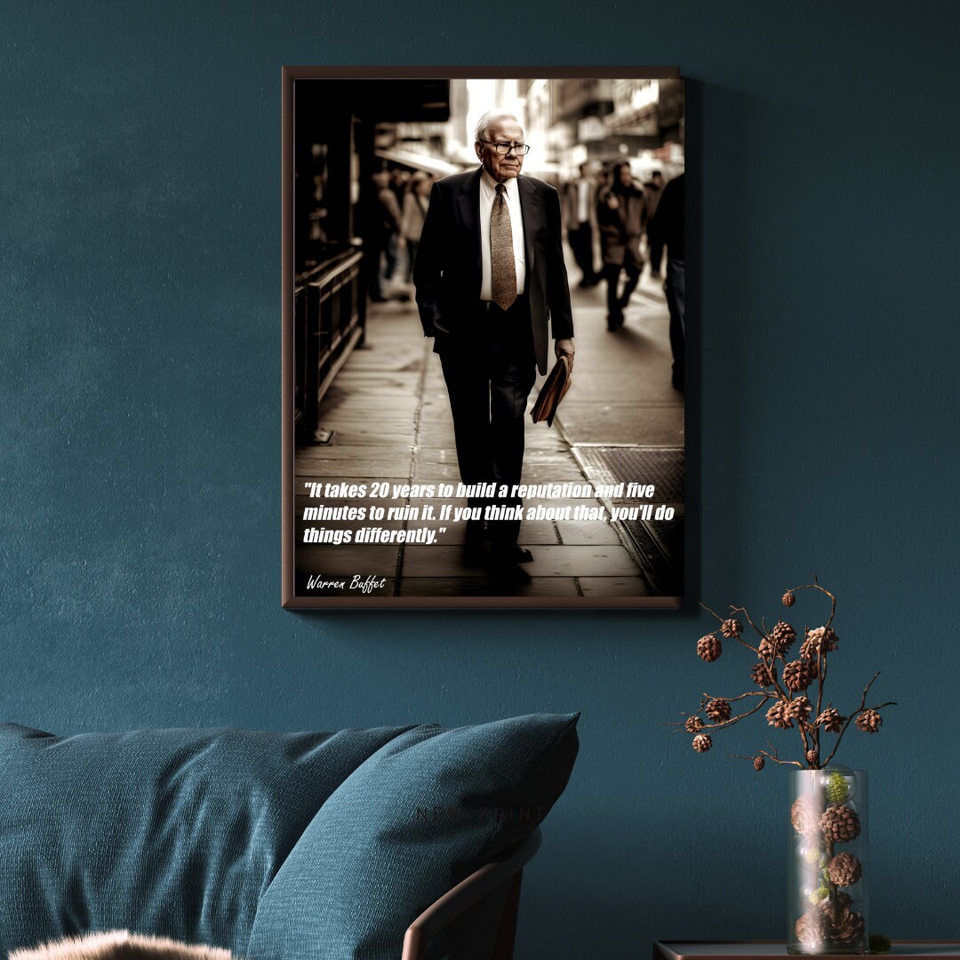 Warren Buffet Print, Warren Buffet Poster, Stock Market Poster ...