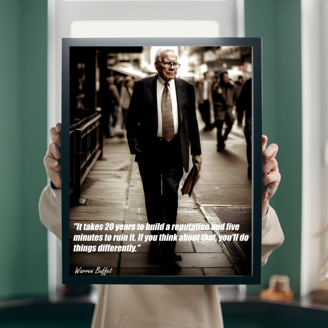 Warren Buffet Print, Warren Buffet Poster, Stock Market Poster ...