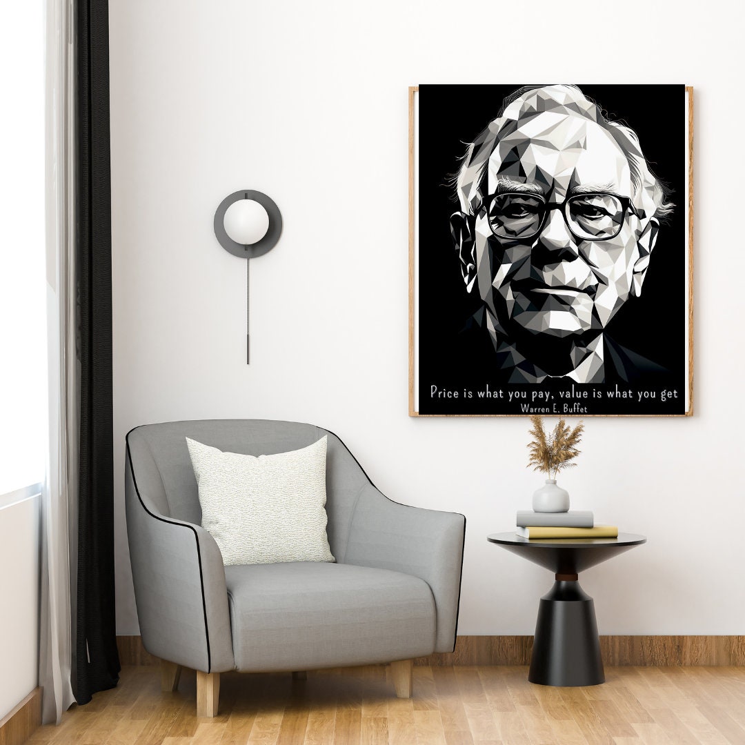 Warren Buffet Print, Warren Buffet Poster, Stock Market Poster ...