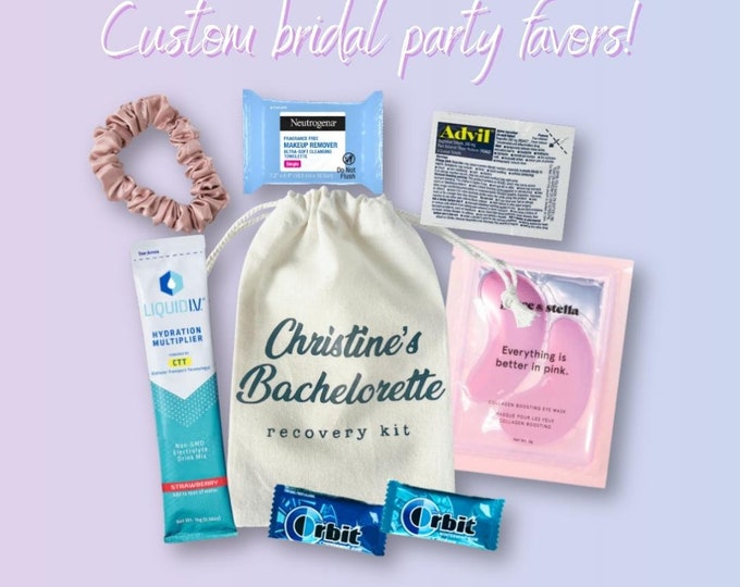 Custom Bachelorette Recovery and Hangover Kit Bachelorette Parties ...