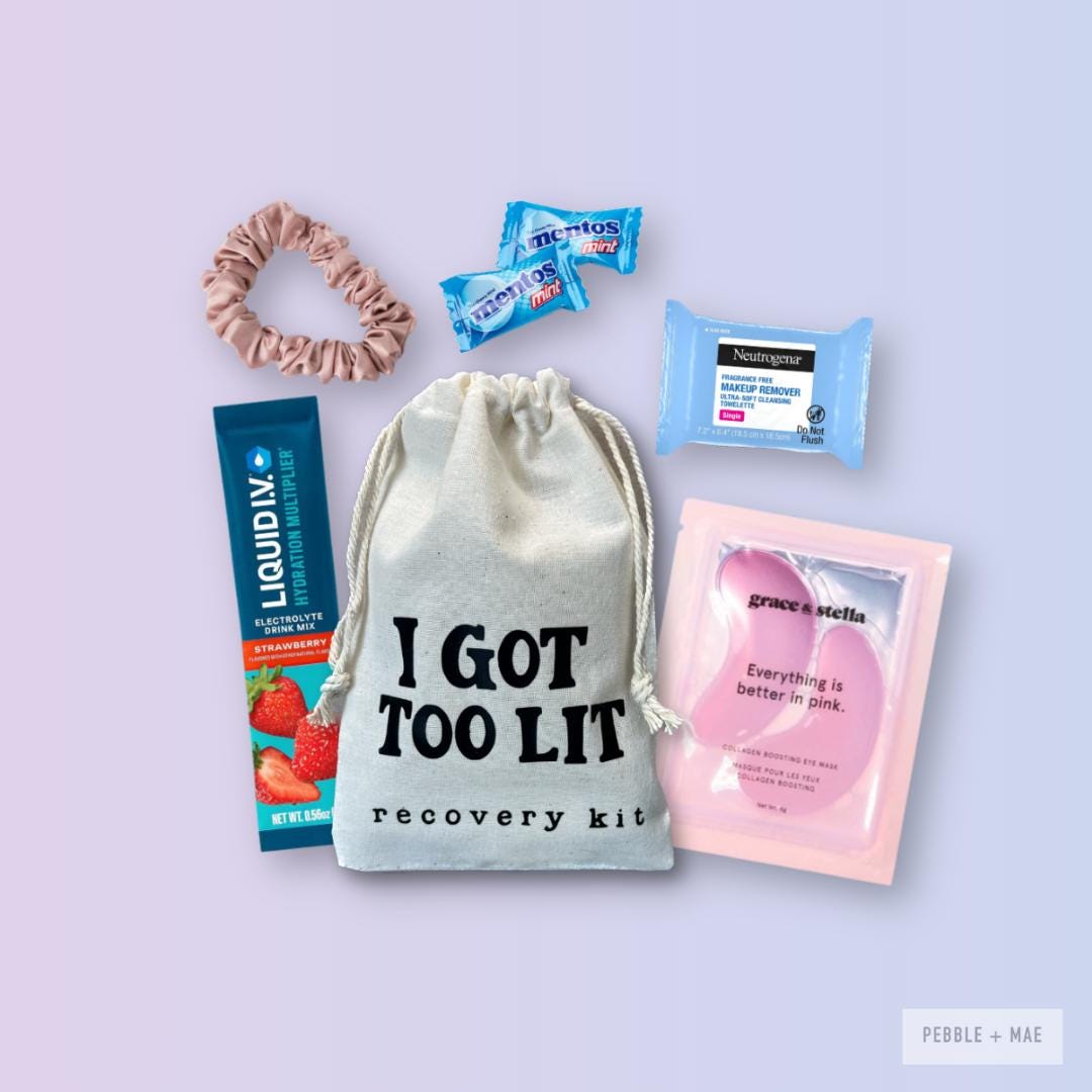 Too Lit Hangover Recovery Kit: Bachelorette Party Favor, Girls Trip ...