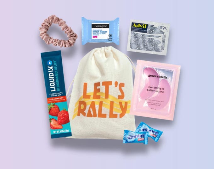 Lets Rally Bag and Recovery Hangover Kit for Bachelorettes, Girls Trips ...
