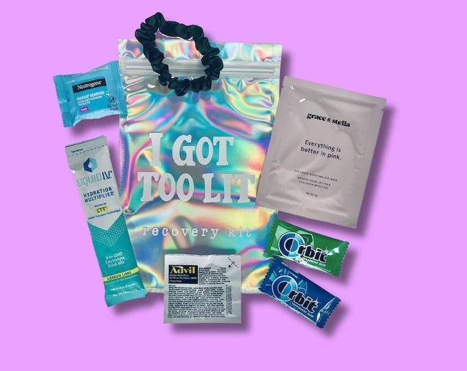 I Got Too Lit Recovery and Hangover Kit for Bachelorette Parties, Girls ...