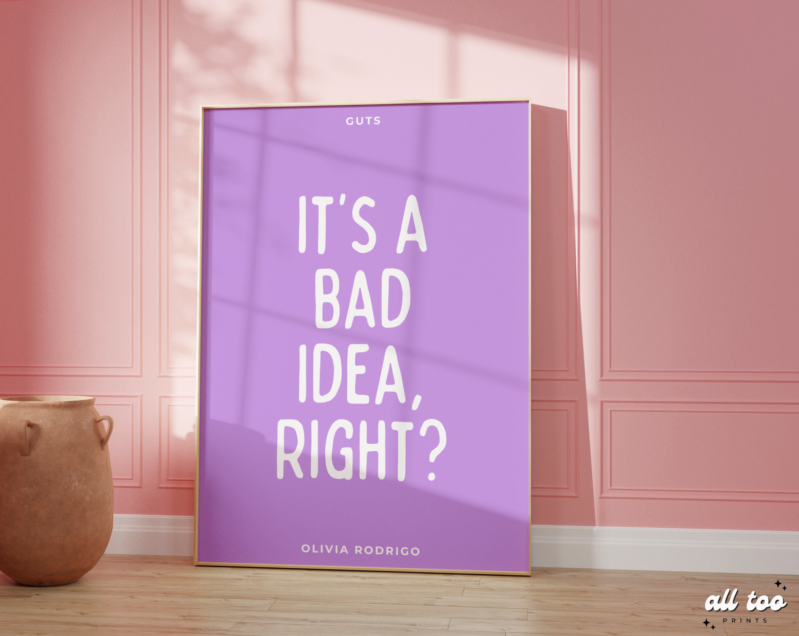 Olivia Rodrigo Bad Idea Right Poster | Olivia Rodrigo Merch by Justin ...