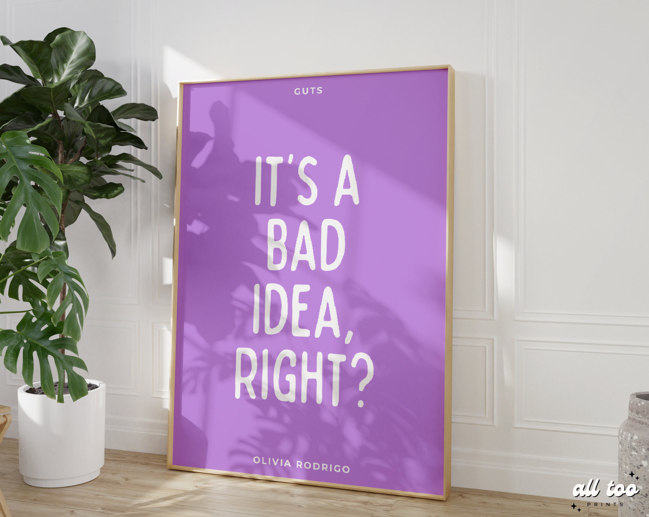 Olivia Rodrigo Bad Idea Right Poster | Olivia Rodrigo Merch by Justin ...