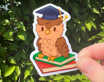 Graduation Owl Vinyl Sticker - Etsy