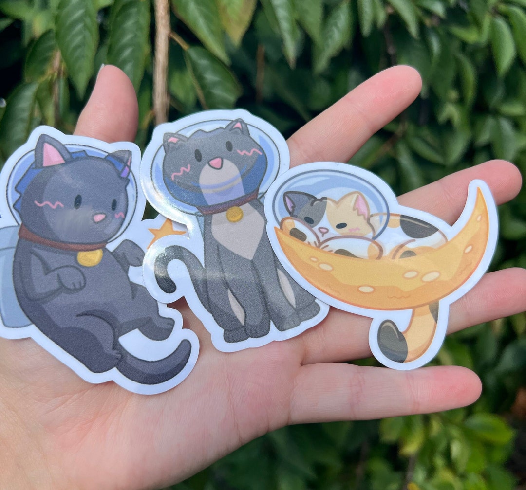 Space Kitties Set // 3-pack Sticker Set - Etsy