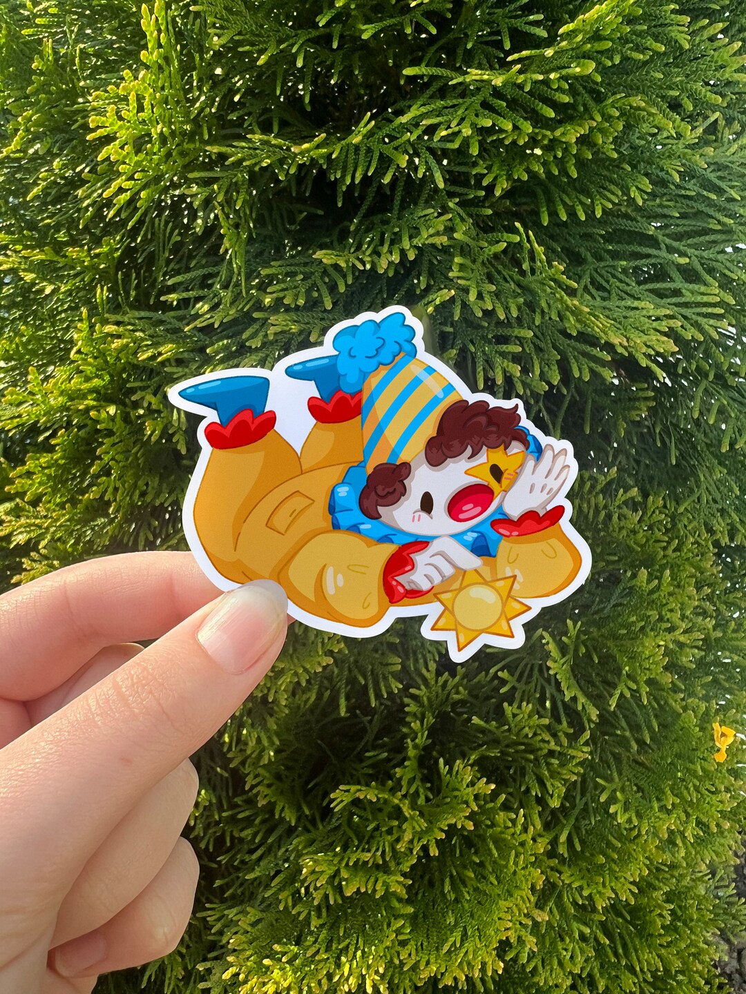 Yellow Clown Oc With Sun Sticker - Etsy