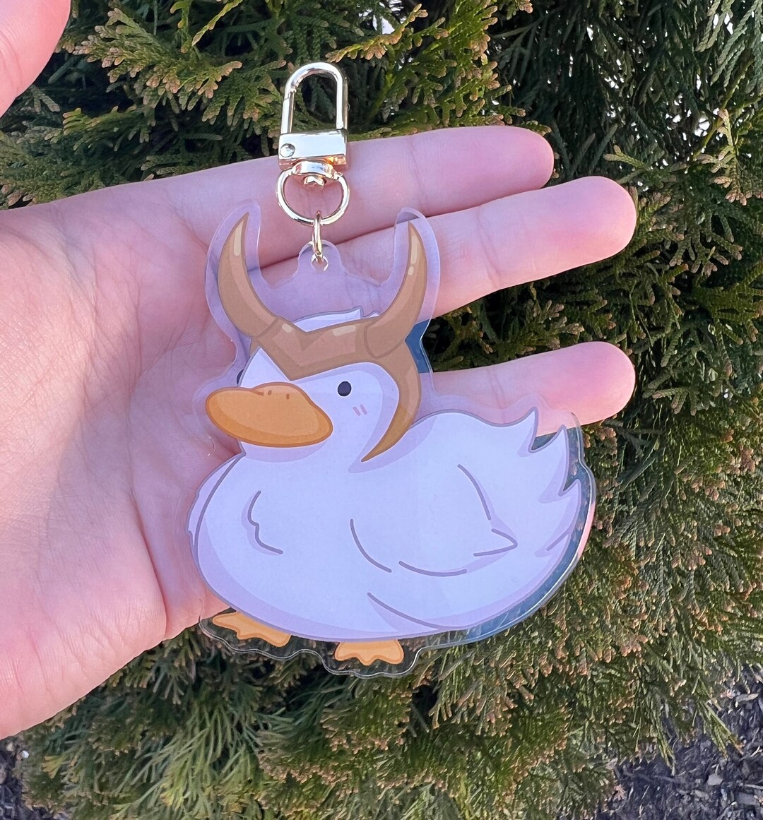 Loki Duck Acrylic Keychain - Etsy