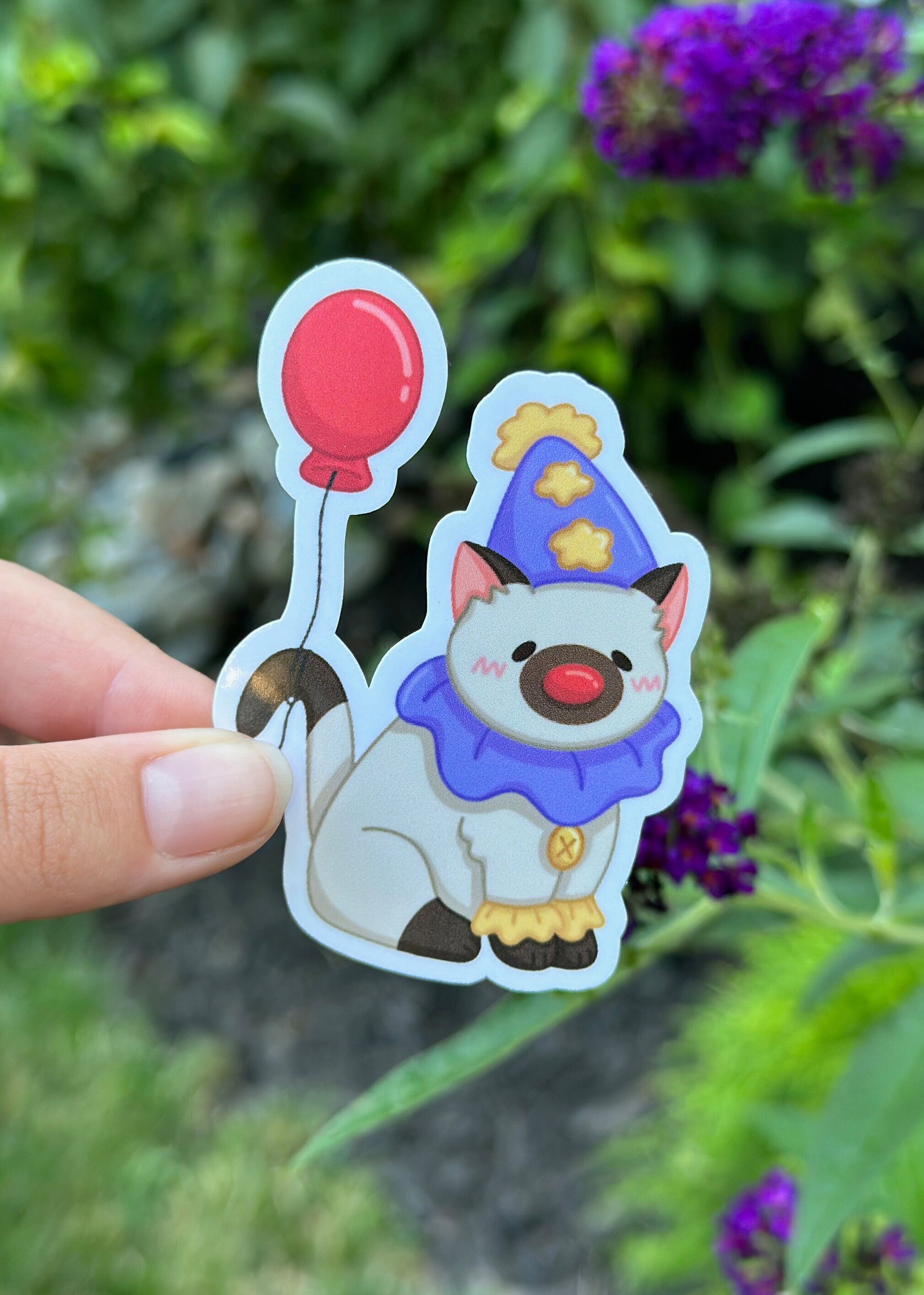 Clown Cat Set // 3-pack Sticker Set - Etsy