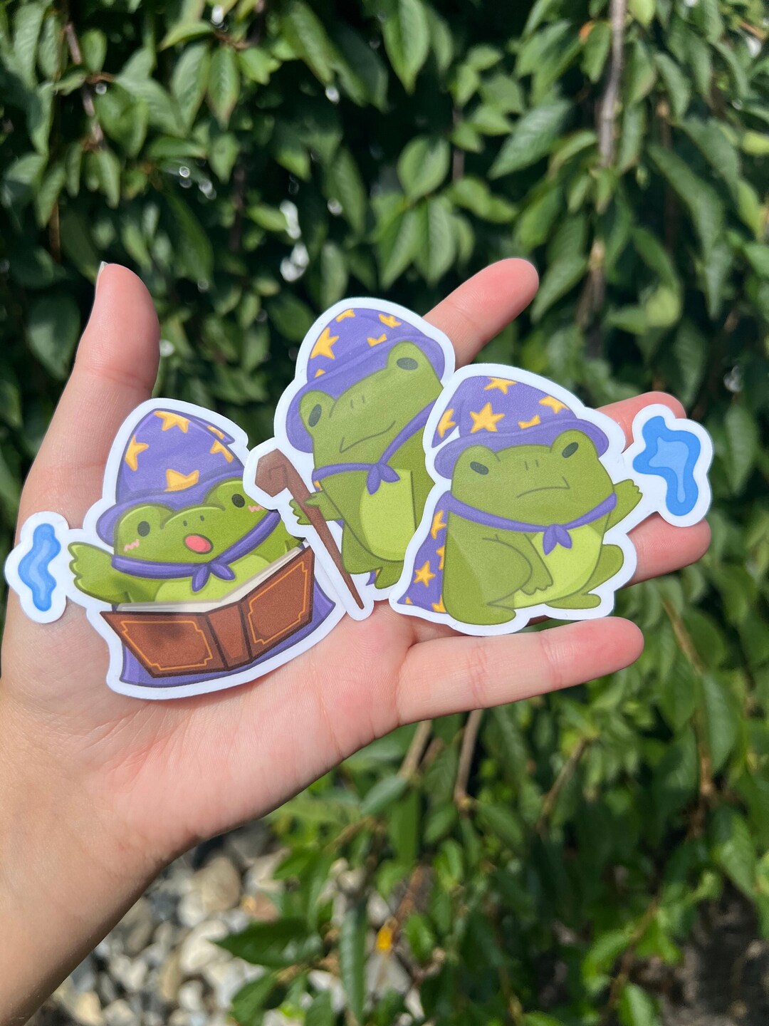 Wizard Frog Set // 3-pack Sticker Set - Etsy
