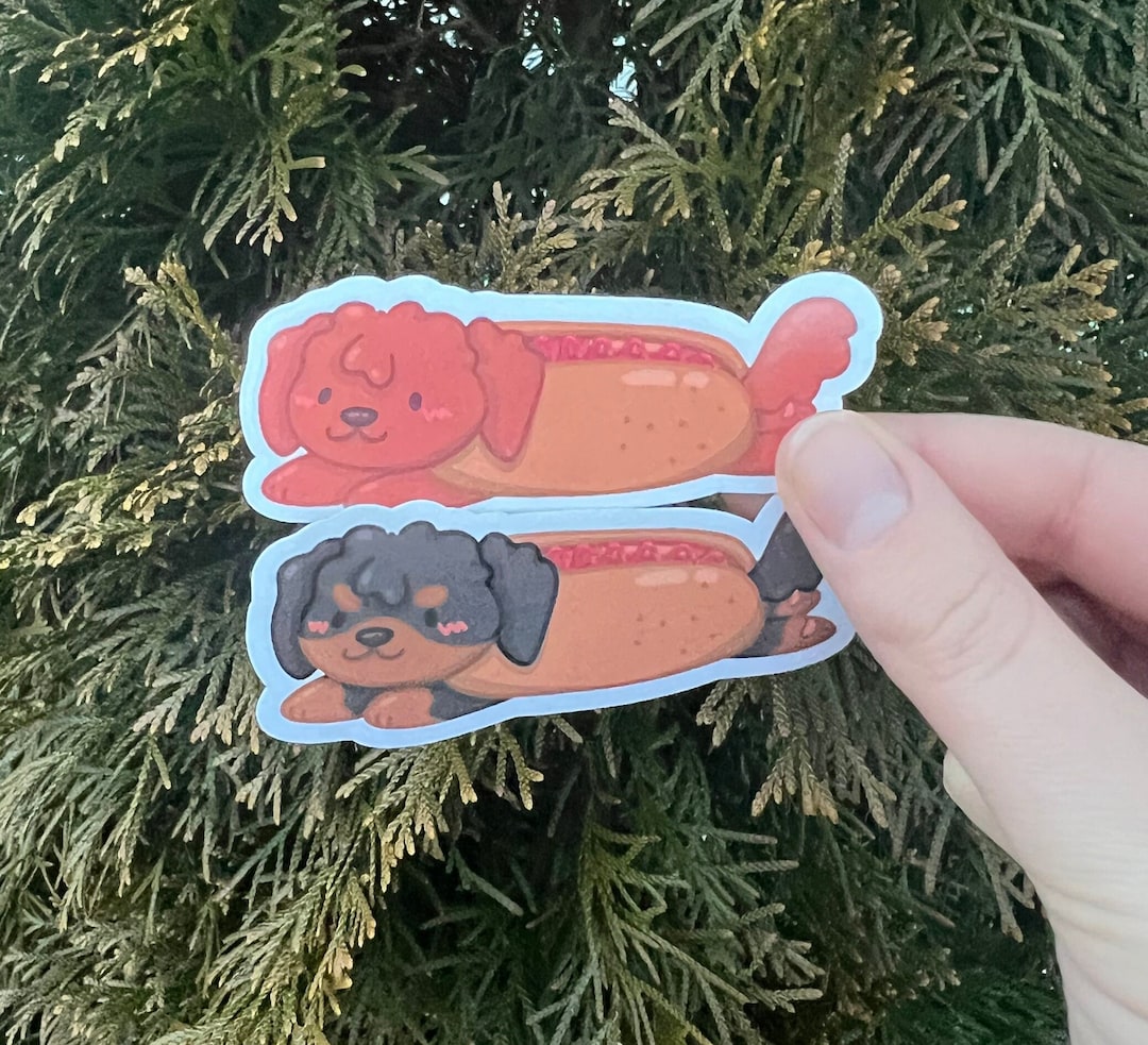 Hot Dogs Set // 2-pack Sticker Set - Etsy