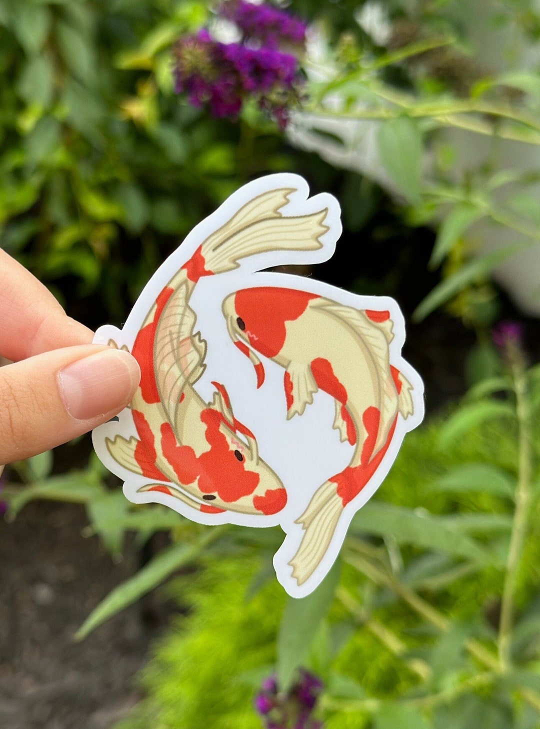 Koi Fish Sticker - Etsy