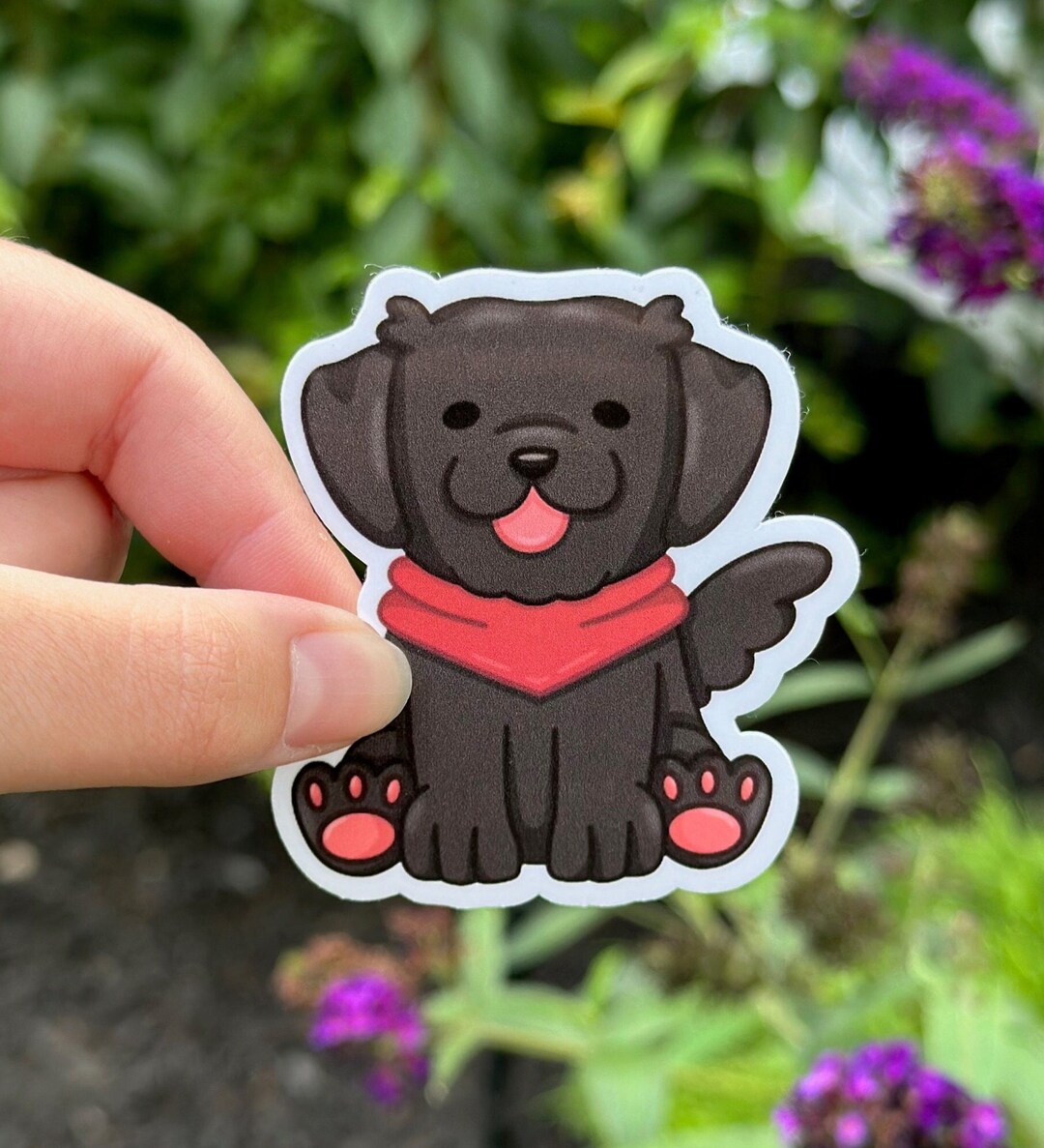 Black Labrador Sticker - Etsy