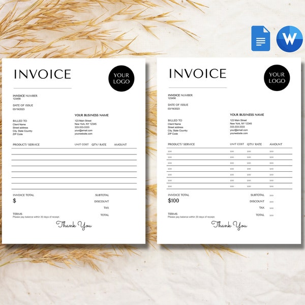 Embroidery Invoice - Etsy
