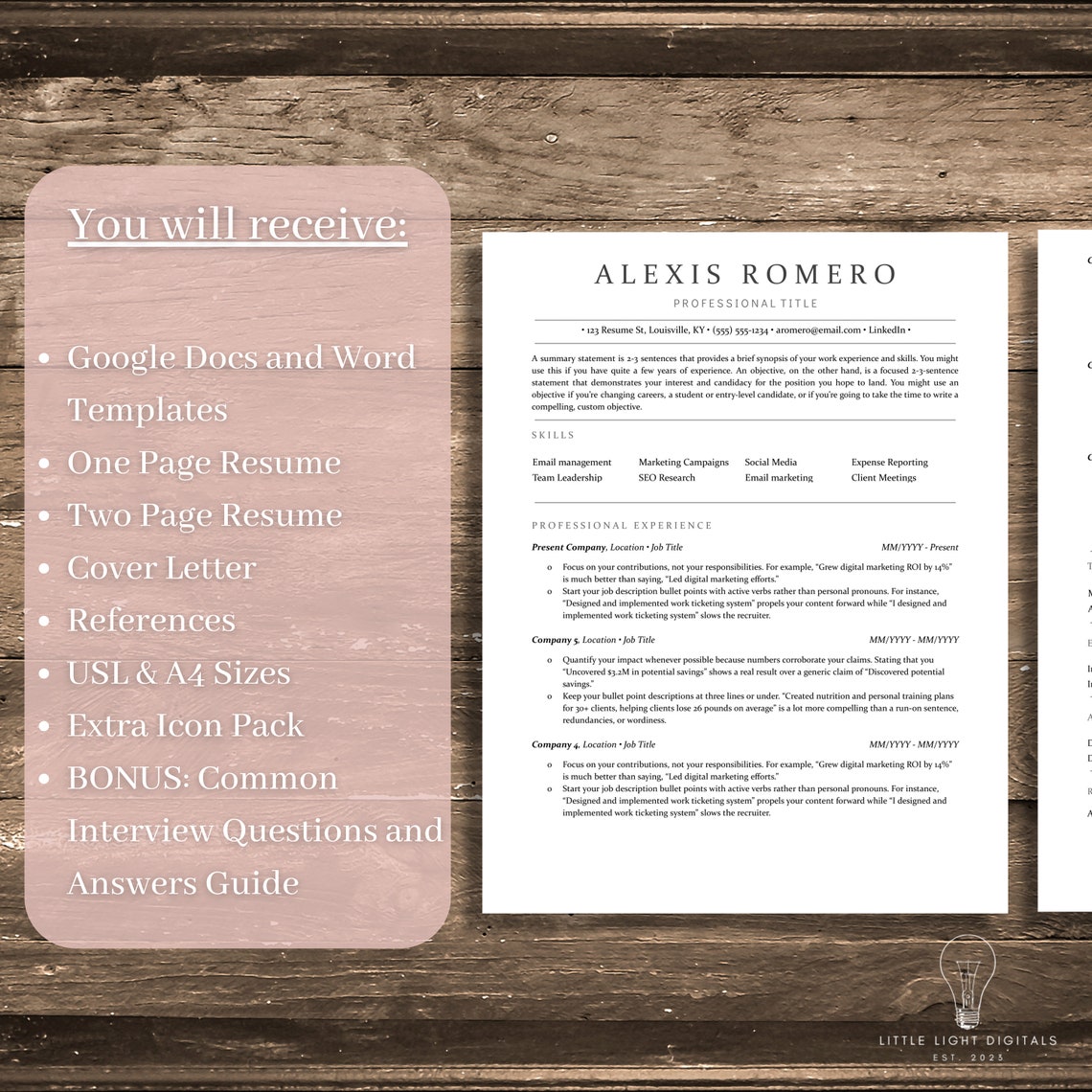 ATS Friendly Resume Template Google Docs, ATS Compatible Resume ...