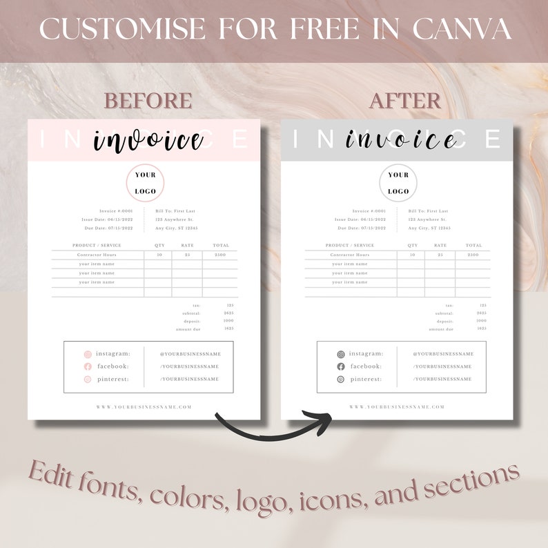 Invoice Template, Invoice Template for Small Business, Invoice Template ...