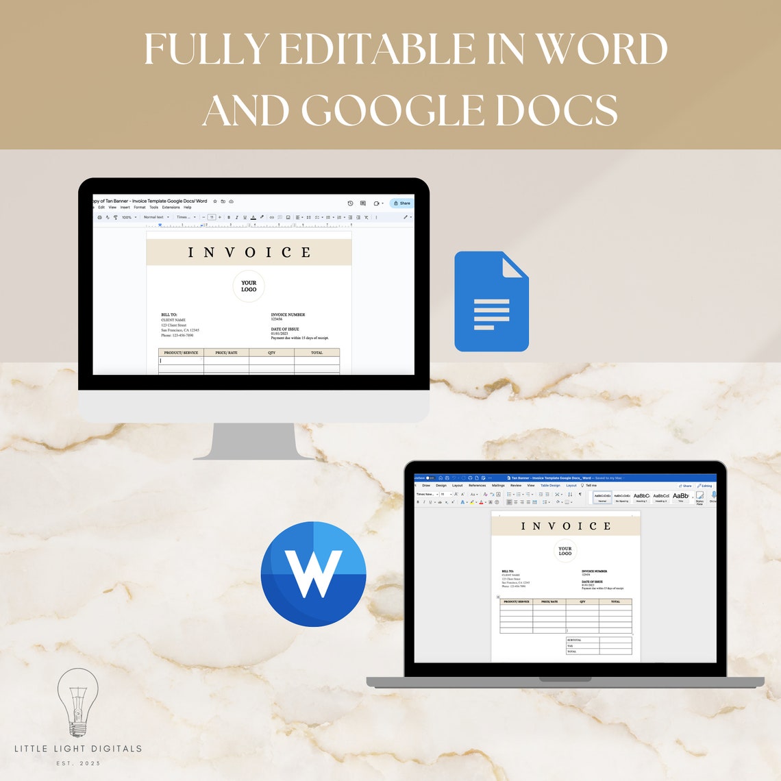 Invoice Template Word, Invoice Template for Small Business, Invoice ...