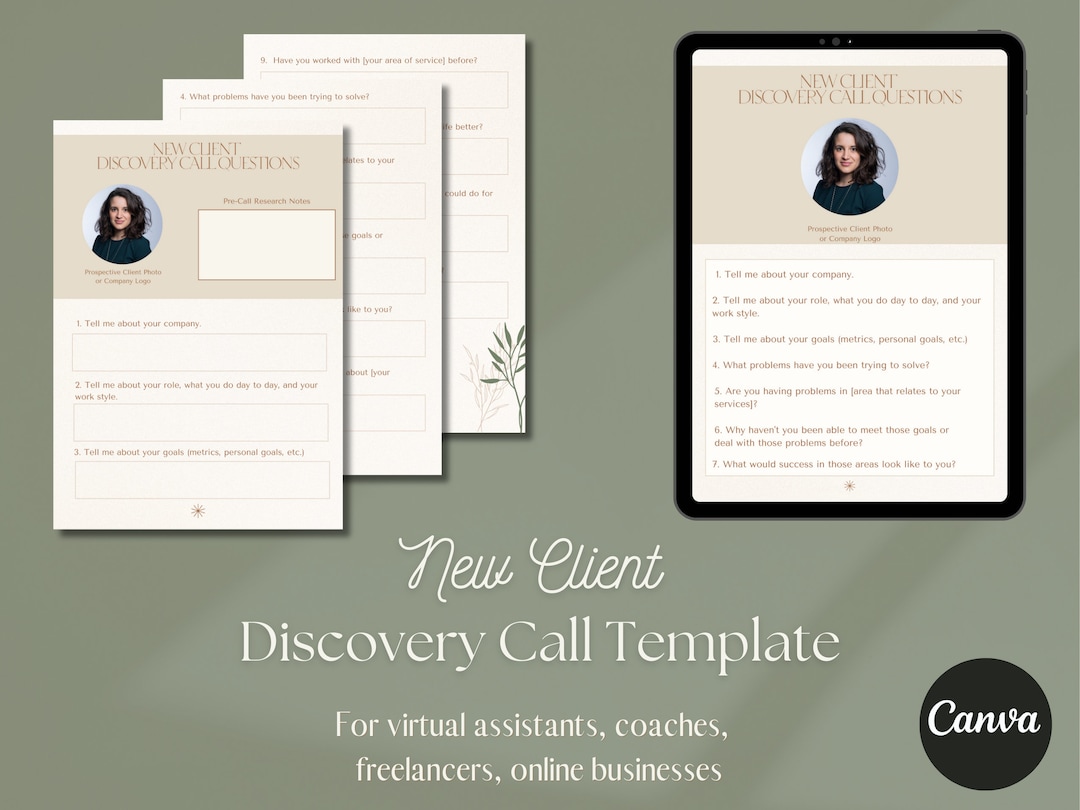 Virtual Assistant Discovery Call, Virtual Assistant Templates, Coaching ...