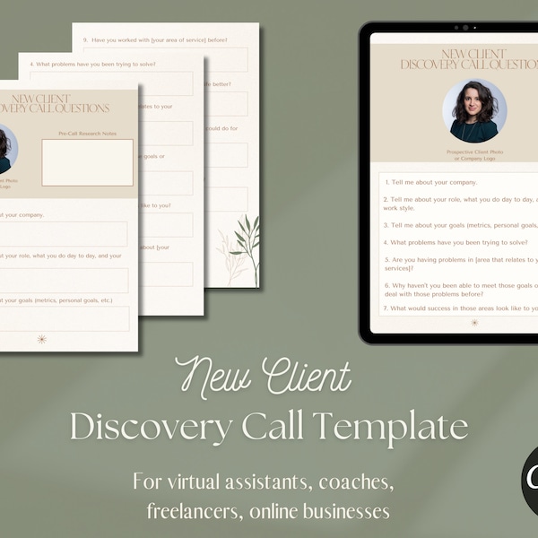 Discovery Call Template - Etsy