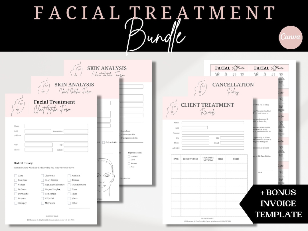 Facial Consent Form, Esthetician Consent Forms, Esthetician Forms ...