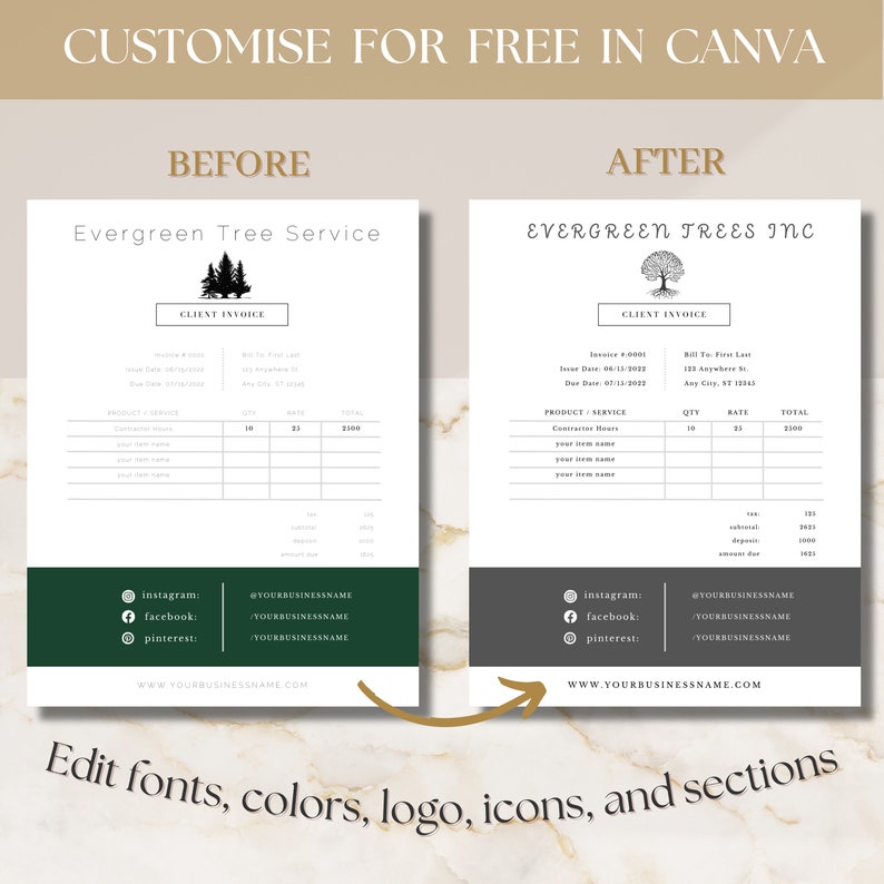 Invoice Template, Invoice Template for Small Business, Invoice Template ...