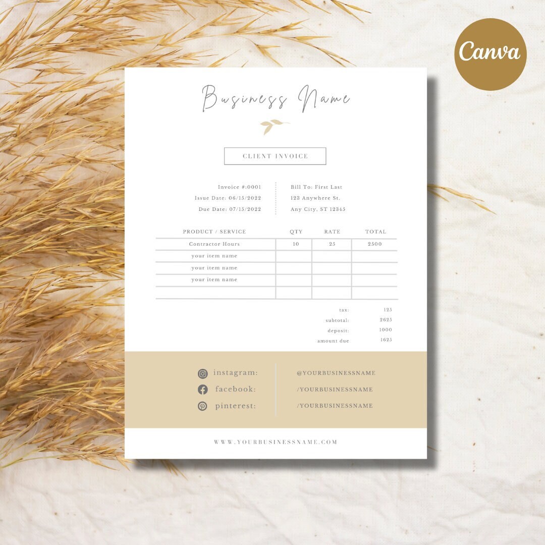Invoice Template, Invoice Template for Small Business, Invoice Template ...