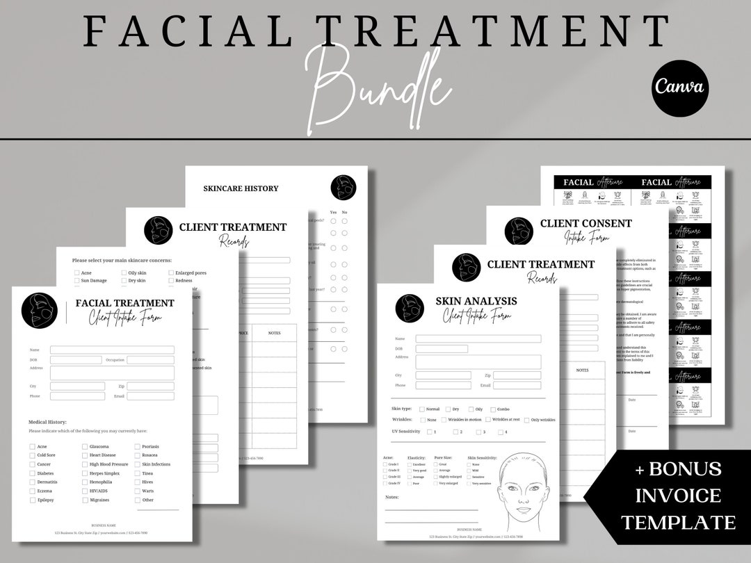 Facial Consent Form, Esthetician Consent Forms, Esthetician Forms ...