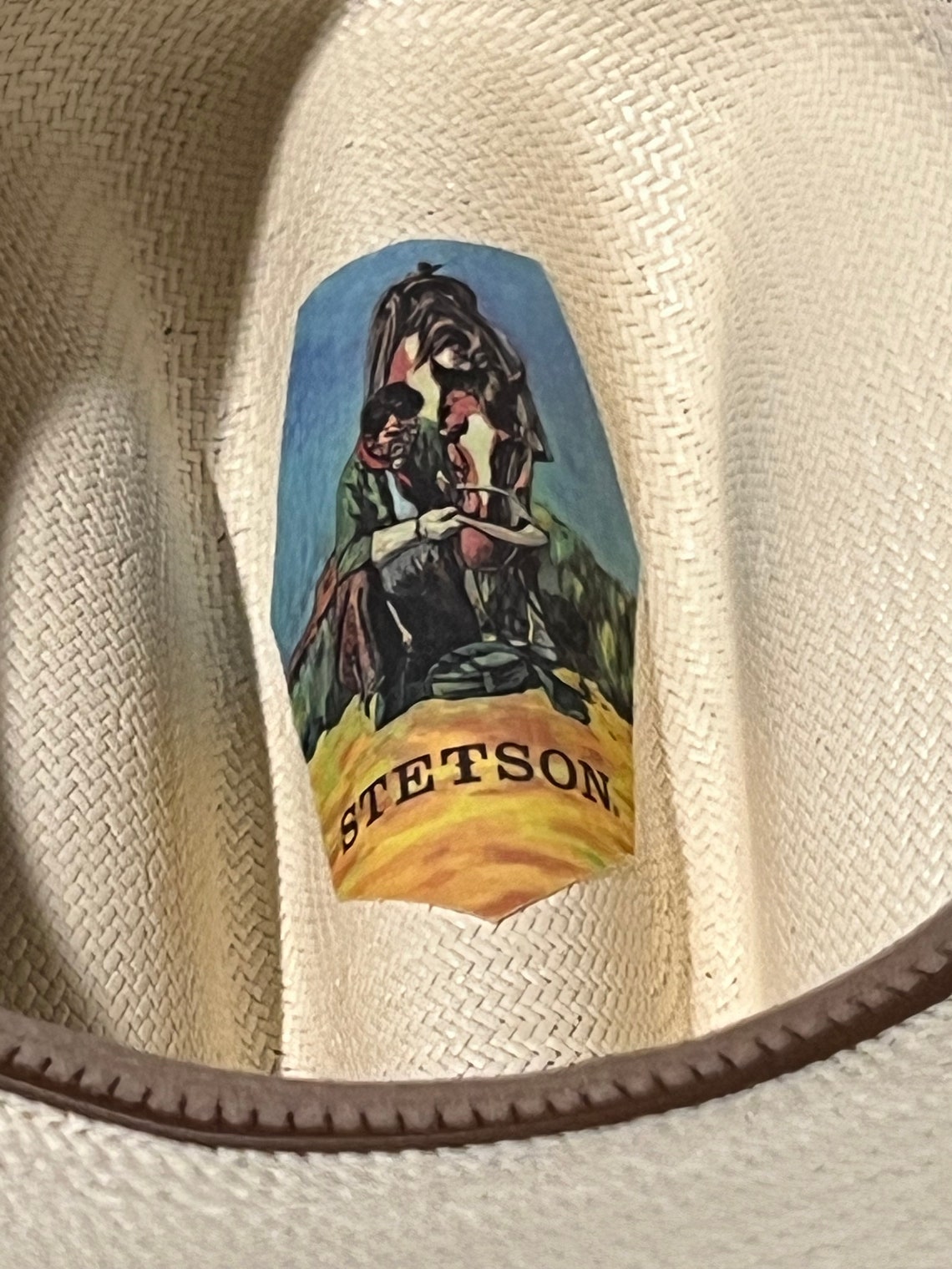 SOLD* Stetson Straw Cowboy Hat Horse Hair Hatband - Etsy