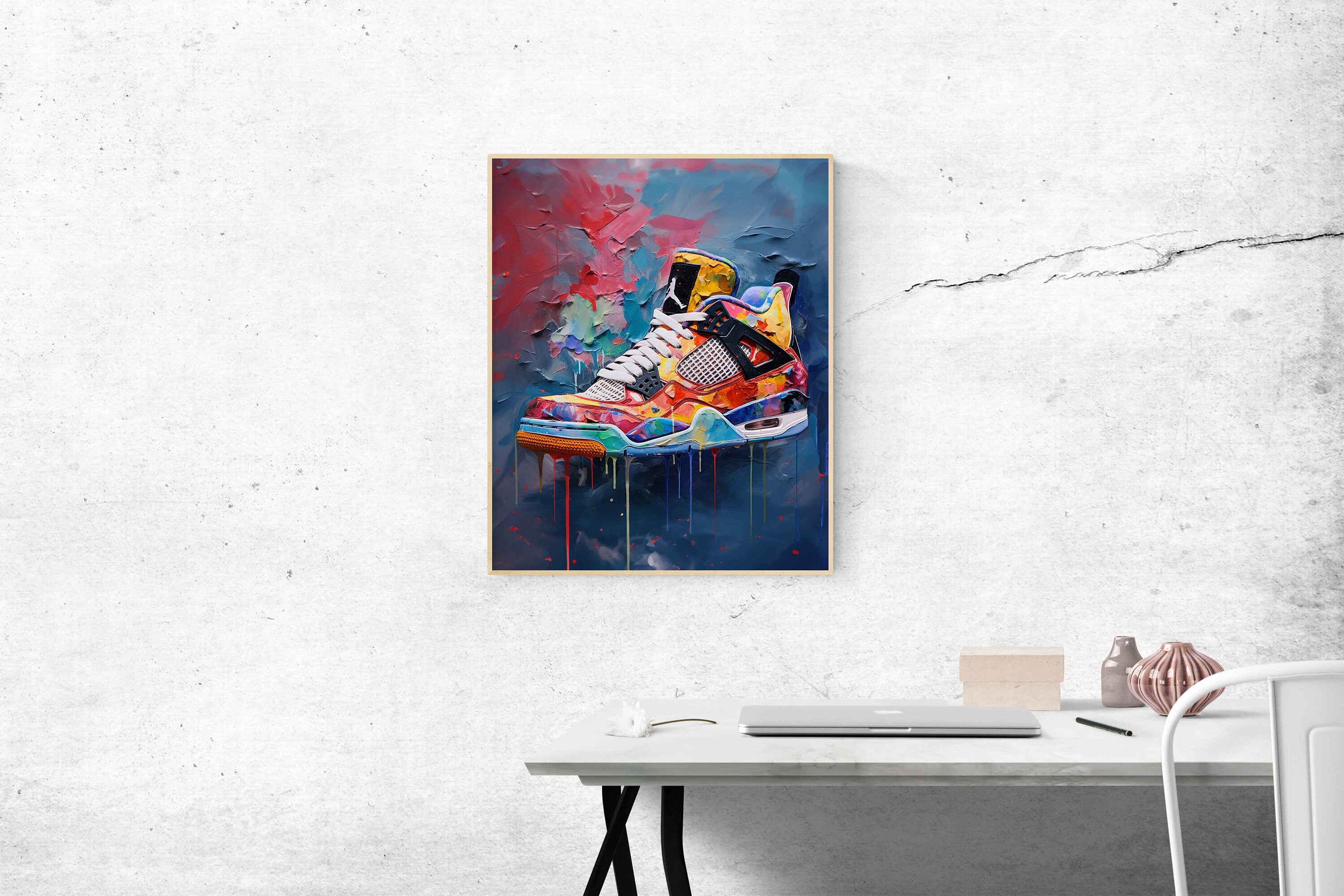 Watercolour Inspired by Jordan Four Twin 1, Digital Art Download, Art ...