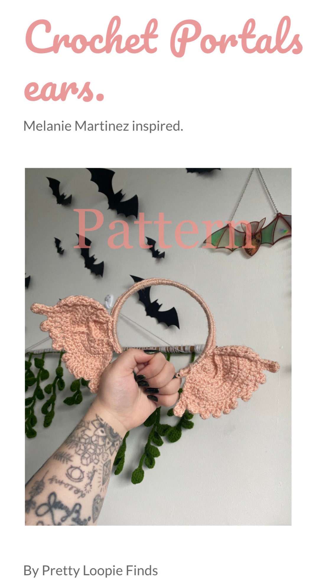 Melanie Martinez Portals Ears Crochet Pattern - Etsy