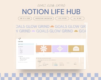 All-in-one Notion Life Hub Notion Hub to Organize Your Life Goals, Glow ...