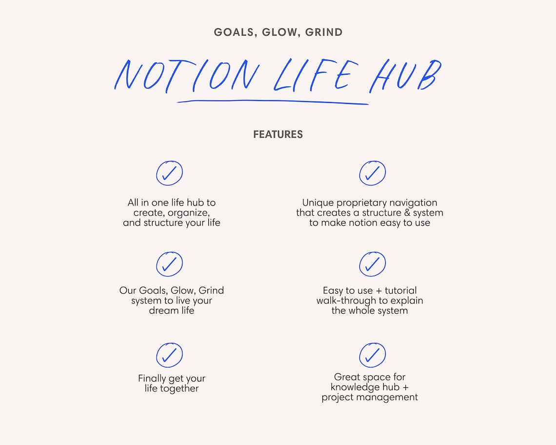 All-in-one Notion Life Hub — Notion Hub to Organize Your Life — Goals ...