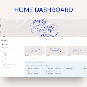 All-in-one Notion Life Hub — Notion Hub to Organize Your Life — Goals ...