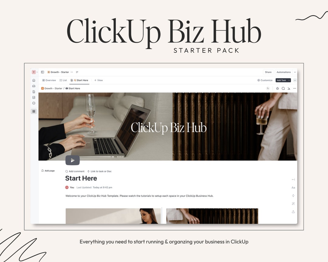 Clickup Business Hub — Hub to Organize Your Business in Clickup — Business Process Management ...