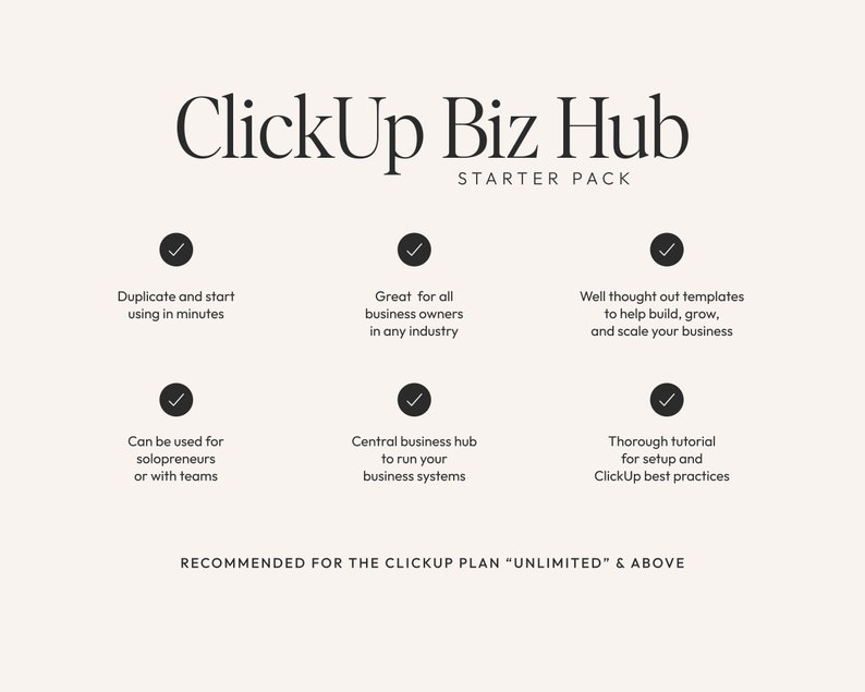 Clickup Business Hub — Hub to Organize Your Business in Clickup ...