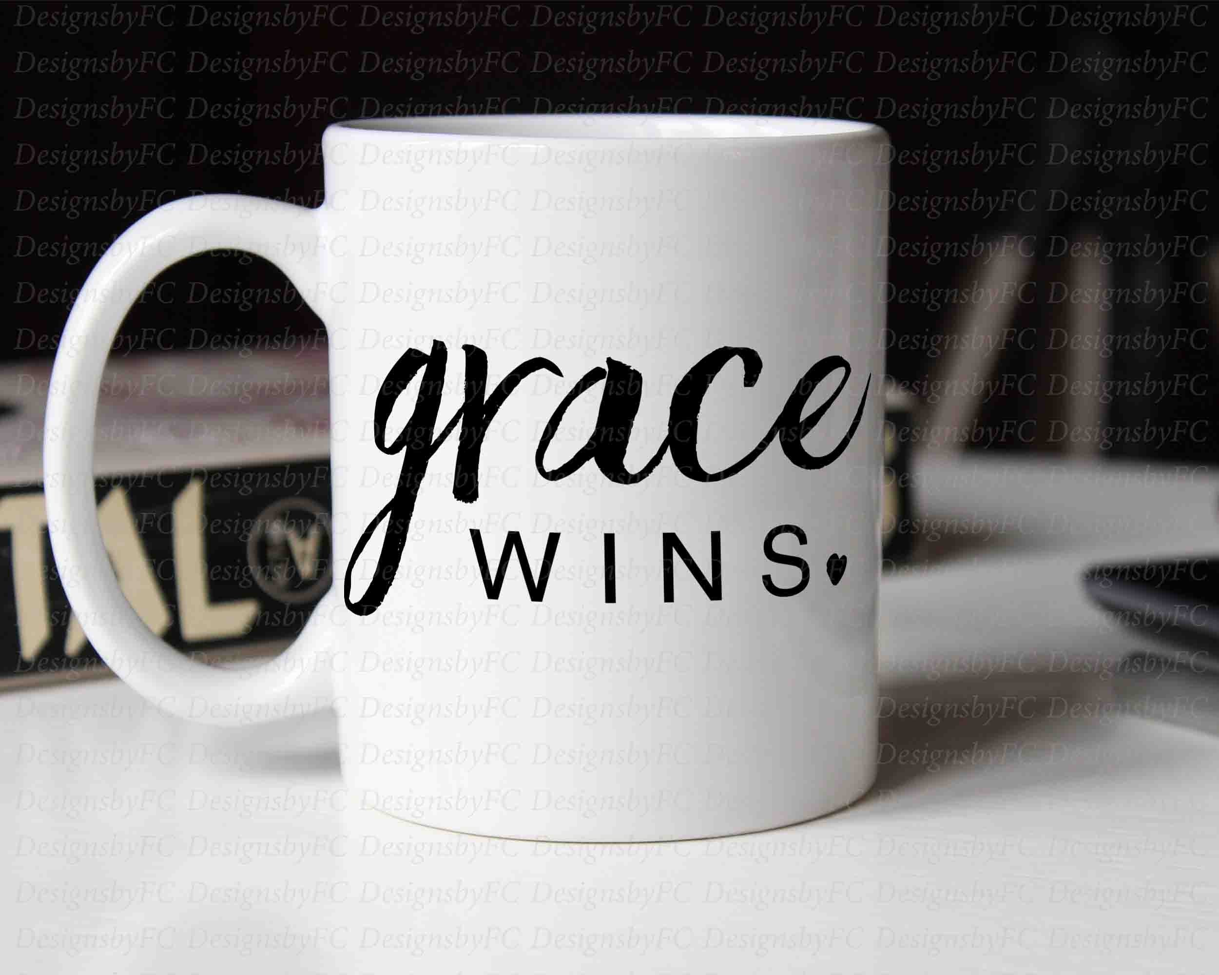 Grace Wins SVG, Christian SVG, Jesus Svg, Cricut, and Silhouette Cut ...