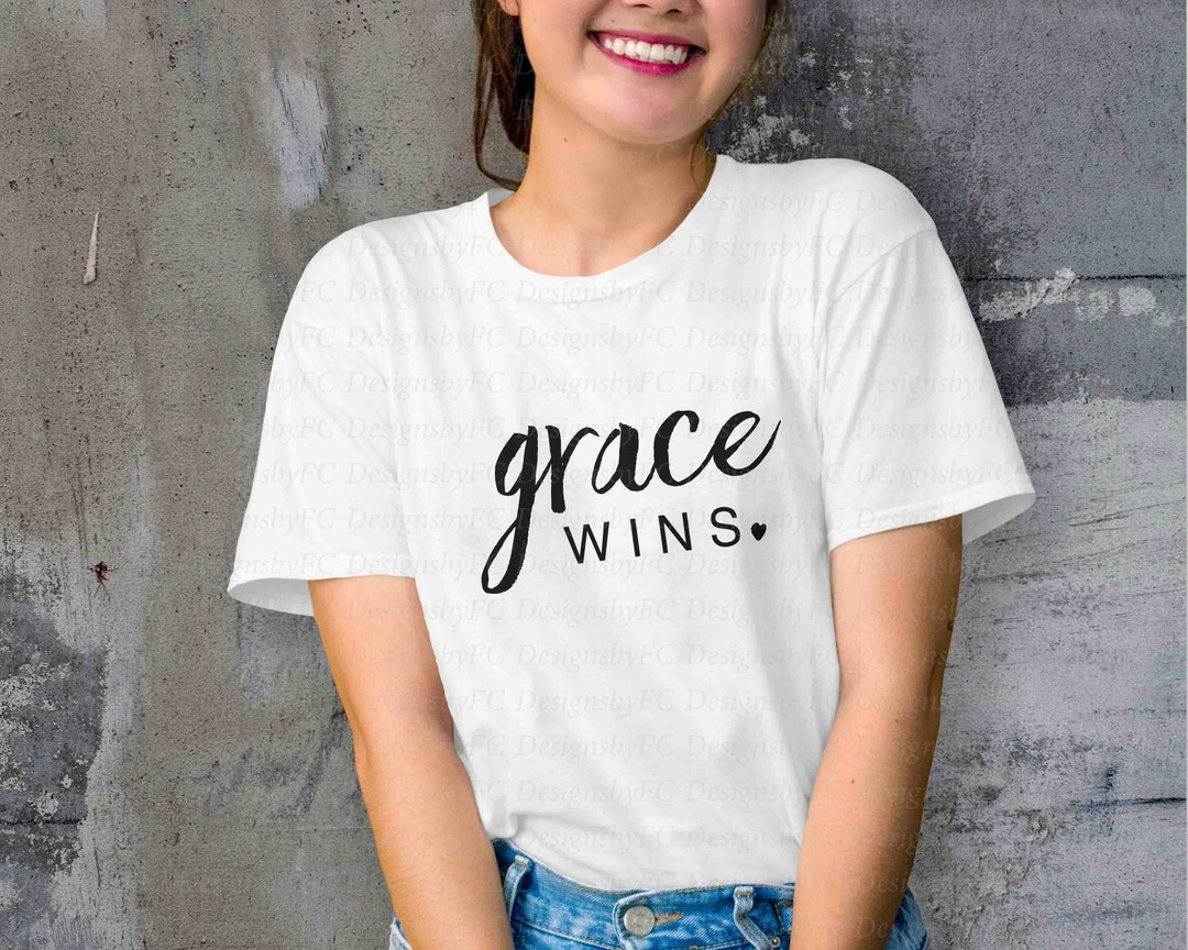 Grace Wins SVG, Christian SVG, Jesus Svg, Cricut, and Silhouette Cut ...